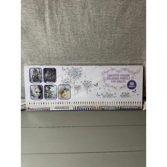 Tekno | Office | 5 Creative Charm Coloring Charcoal Metallic Drawing ...